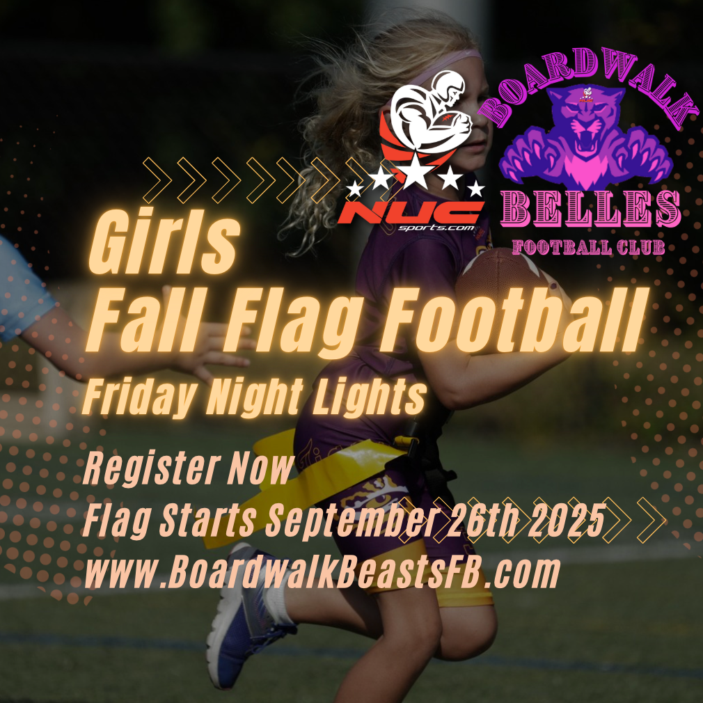 NUC Boardwalk Belles Boys Flag Football League U6, U8, U10, U12 | NUC ...